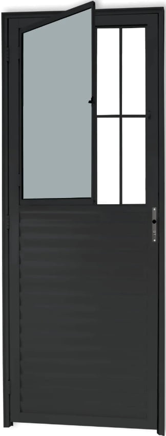 Porta Postigo Vidro Mini Boreal Alumínio Preto Linha Design - A Loja do ...